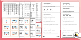 Heart Word Practice Sheets Primer Set 1 (teacher made)