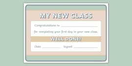 Bee-Themed My New Class Certificates (teacher made) - Twinkl
