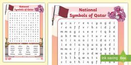 National Symbols of Qatar Mindful Colouring Pages - Twinkl