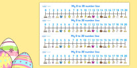 Numbers 1-20 Numbertrack - Maths, Math, number track