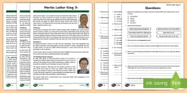 Black History Month Ruby Bridges UKS2 Differentiated Reading Comprehension