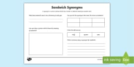 Alien Synonyms Worksheet (teacher made) - Twinkl