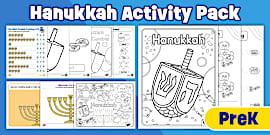 Hanukkah Trace and Color Activity