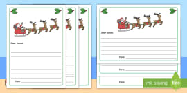 Printable Letter To Santa In English and Spanish - Christmas