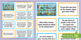 Human Rights Oral Discussion Cards (teacher made) - Twinkl