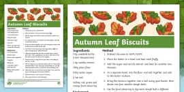 Easy Biscuit Recipe for Kids | Recipe Sheets (teacher made)