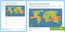 Tropical Storms Word Search Worksheet / Worksheet - Twinkl