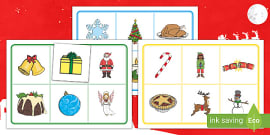 Christmas Matching Game Cards - EYLF - Events - Twinkl