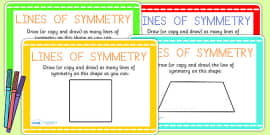 Reflective Symmetry Drawing Challenge Cards - Twinkl