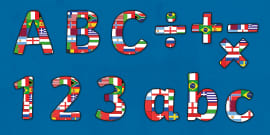 World Flag Display Lettering (teacher made)