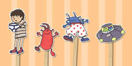Space Alien Stick Puppets (teacher made) - Twinkl