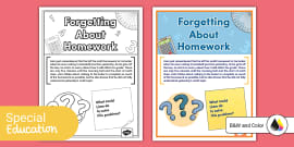 Distractions Social Story Poster for Special Education