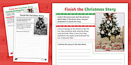 KS1 Christmas Story Writing Template | Finishing Stories