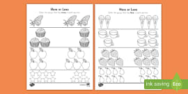 More Or Less Colouring Activity (teacher made)