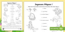 Easter Word Mat French (teacher made)