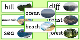 Physical Geography Word Cards (teacher made)