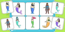 The Little Mermaid Word Cards - Twinkl