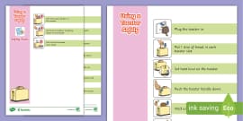 How to Make Toast Worksheet (teacher made) - Twinkl