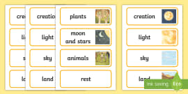 Christian Creation Story Word Mat - RE Resources - Twinkl