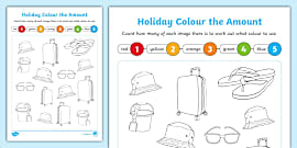 Holiday Matching Worksheet (teacher made) - Twinkl