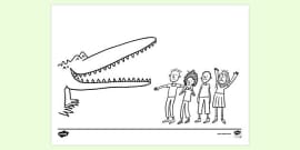 Paper Chain Crocodile Craft (teacher made) - Twinkl