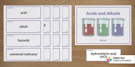 Acids and Alkalis Year 7 Card Sort | KS3 Chemistry | Beyond