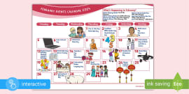 December Events Calendar 2023 (teacher made) - Twinkl