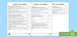 Year 3 Maths Assessment I Can Statements Checklist