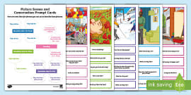 ESL Simple Past Tense Conversation Cards (teacher made)