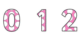 Polka Dots Display Numbers (teacher made)