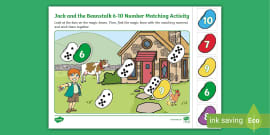 Jack and the Beanstalk 1-5 Number Matching Activity