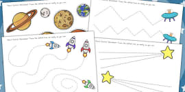 👉 Cutting Skills Worksheets (Lines) - Primary Art Resources