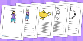 Aladdin Storyboard Template (l'insegnante ha fatto) - Twinkl