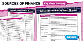 Sources of Finance Case Study