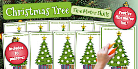 Christmas Tree Loose Parts Number Activity | Twinkl