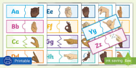 SASL Alphabet Poster Set (teacher made) - Twinkl