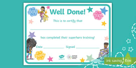 Superhero Themed Reward Certificate (teacher made) - Twinkl