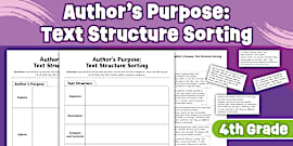 Sixth Grade Identifying Text Structure Worksheet