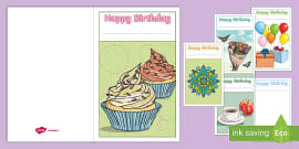 Happy Birthday Teacher Card Pack
