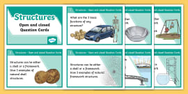 Shell or Framework Structures - Sorting Cards (teacher made)