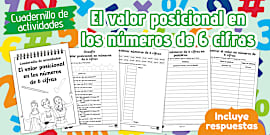 Tablero de valor posicional hasta los millones