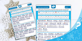 Winter Games Secret Code Wheel - L1 - Twinkl Puzzled