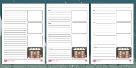 Holiday Report Writing Frames