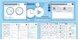👉 Y3 DiM Step 4 Read Time on a Digital Clock Teaching Pack