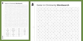 Word Search for Easter Religious Studies - Worksheet