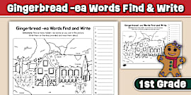 Grade 3 Phonics ea (bread) Wordsearch