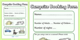 Campsite Word Cards - Campsite, role play, camping, Word cards