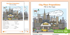 Prepositions of Place: Cut and Stick Game - Twinkl
