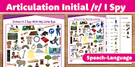 Articulation Medial /r/ Words Flash Cards for SLP