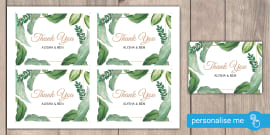 Botanical-Themed Thank You Cards (teacher made) - Twinkl